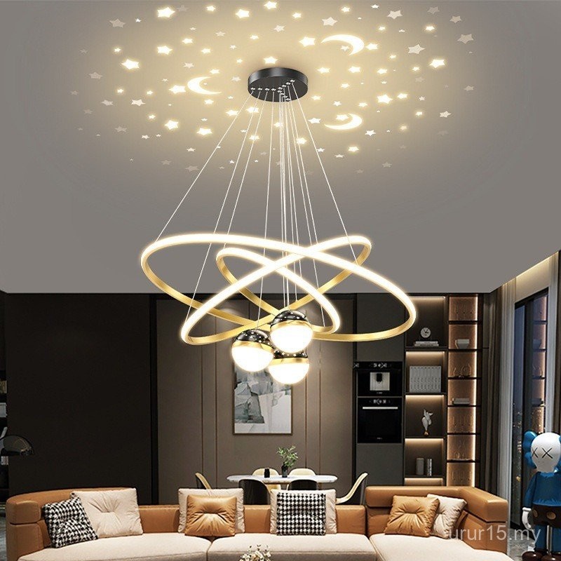Living Room Light Modern Simple led Influencer Star Chandelier Main ...