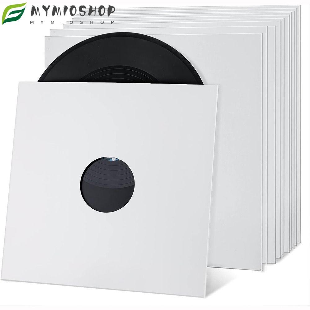 MIOSHOP Vinyl Records Sleeve, Reusable Square LP Vinyl Record Cover, Kraft Paper 7/10 Inch ...