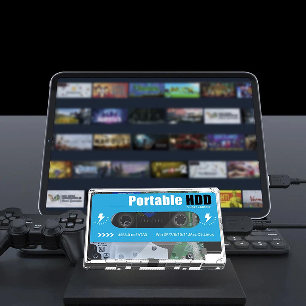500G HDD Mobile Hard Disk Support 70 Simulator Batocera Retro Disk Gaming Console Plug and Play ...