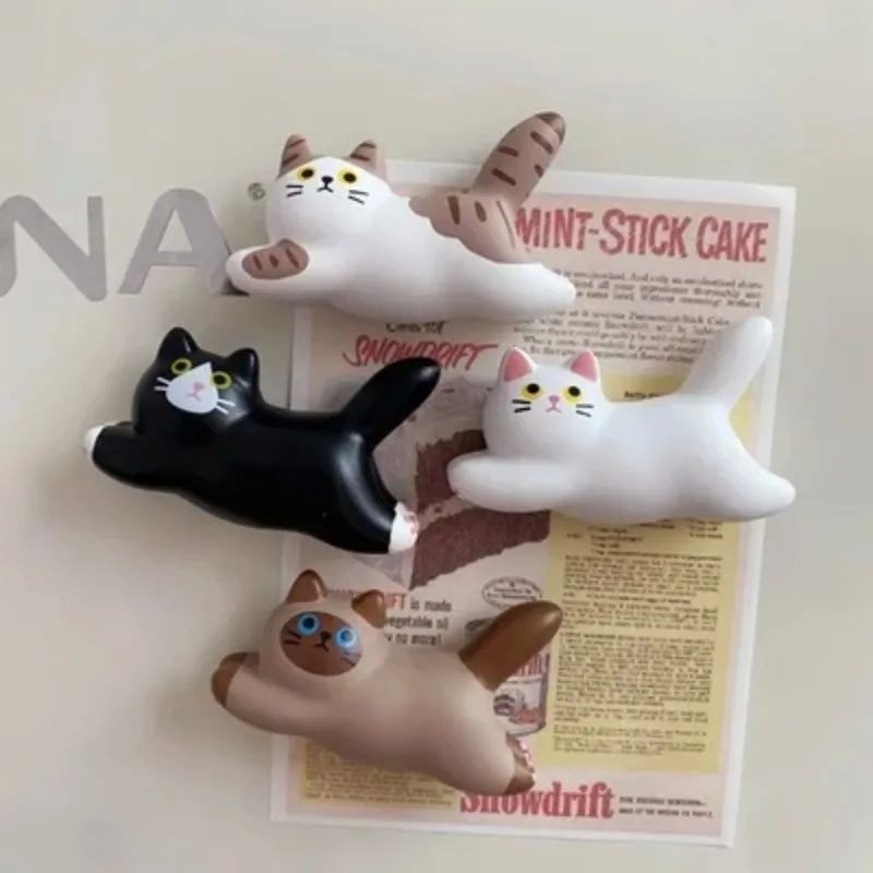 Creative Cat Fridge Magnets Sticker Cute Cartoon Running Cat Fridge ...