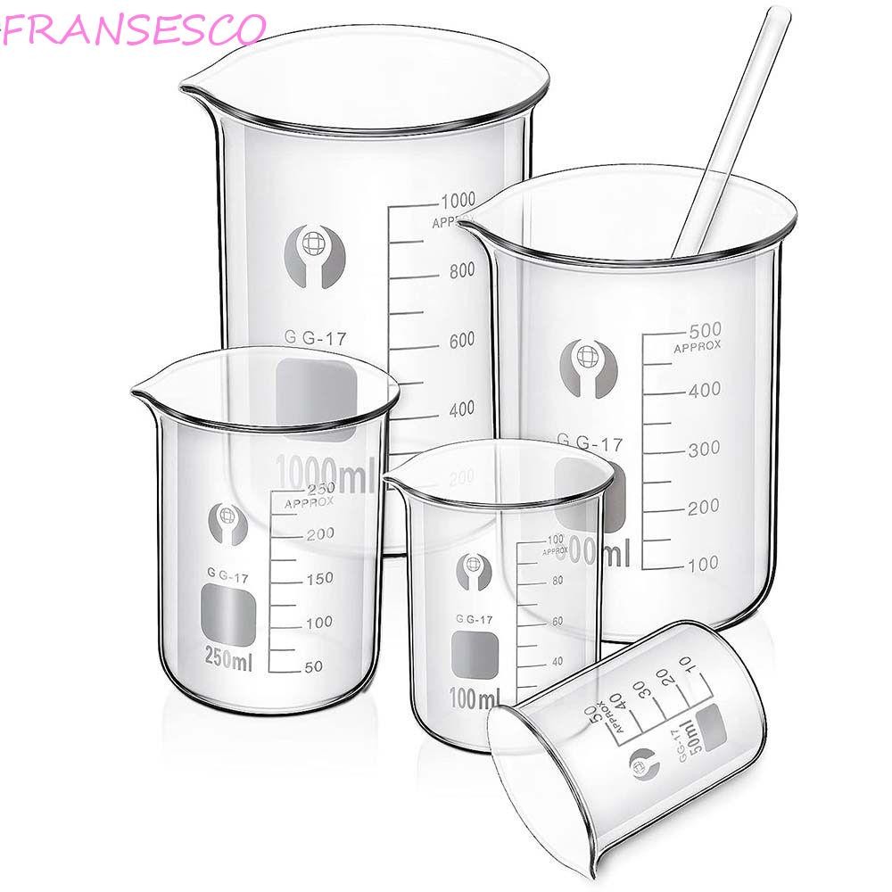 FRANCESCO Lipstick Heating Beaker, Transparent Heavy Glass Low Form ...