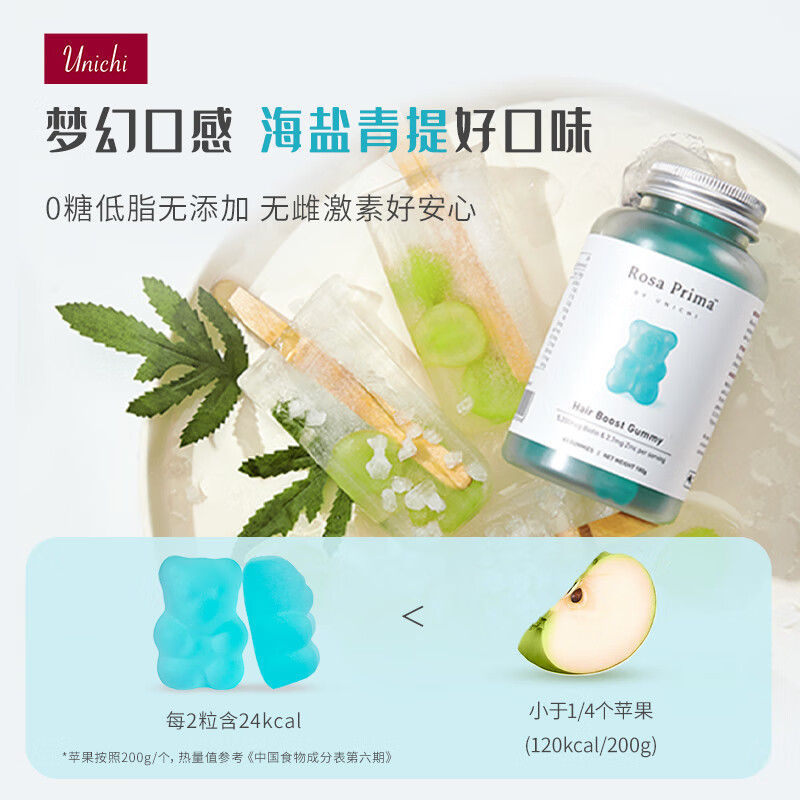 Australia Imported UNICHI Sea Salt Hair Nourishing Gummy Bears 60 ...