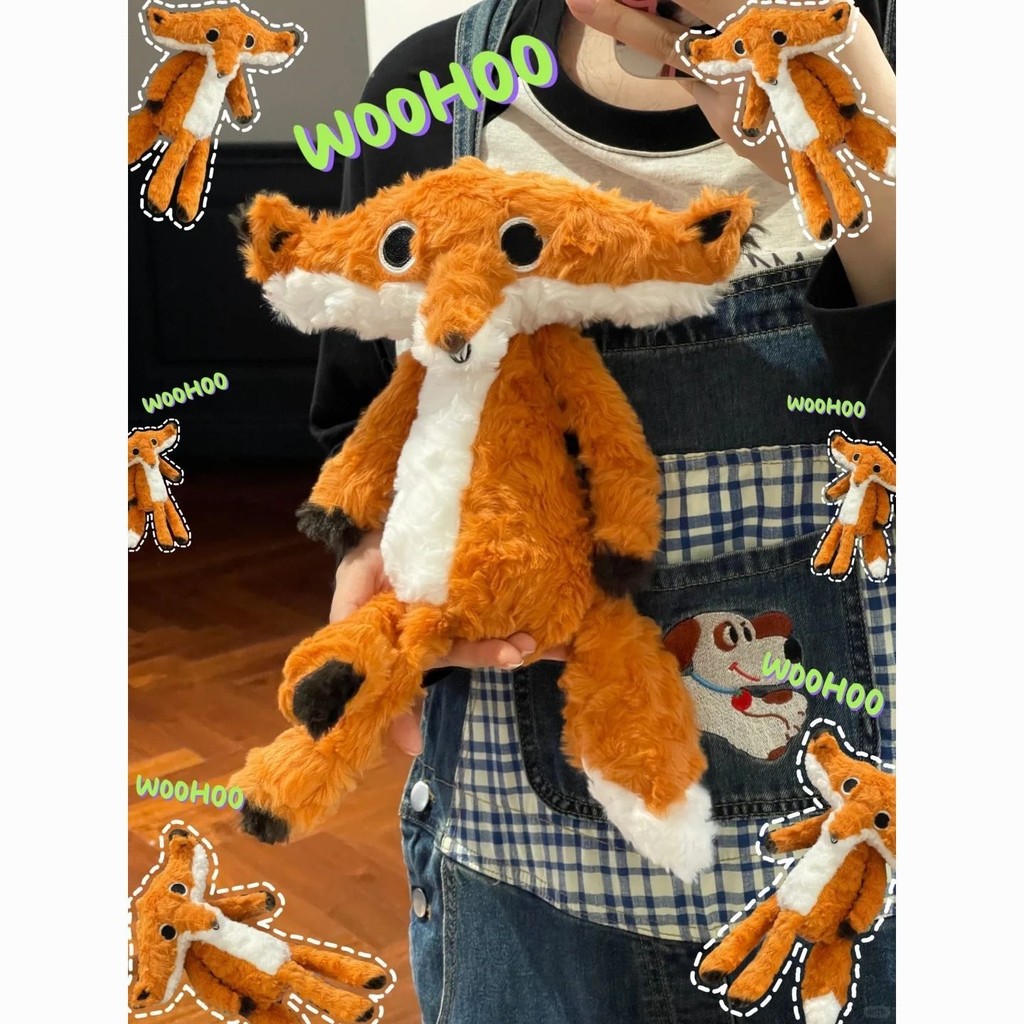 Thin Little Fox Plush Toy Funny Doll Running Fox Doll Hug Sleeping ...