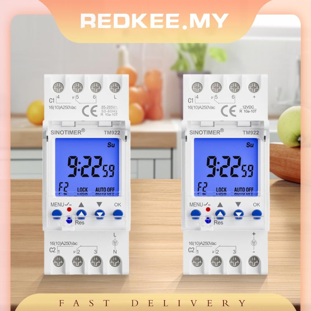 [Redkee.my] 2 Channels Programmable 24Hours Time Clock Big LCD Display ...