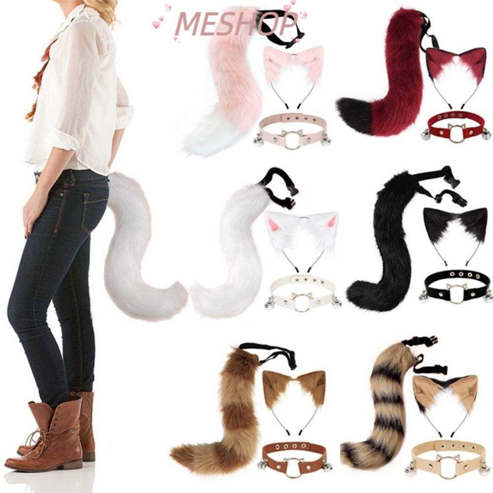 ME-BEAUTY Fake Wolf Tail, Masquerade Party Simulation Animal Ears ...