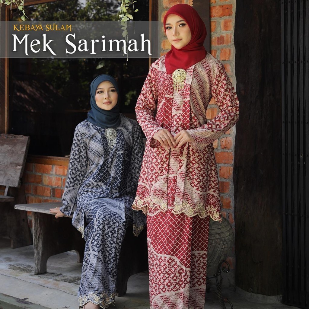 TUNIKMY KEBAYA MEK SARIMAH SUTERA SULAM | Shopee Malaysia