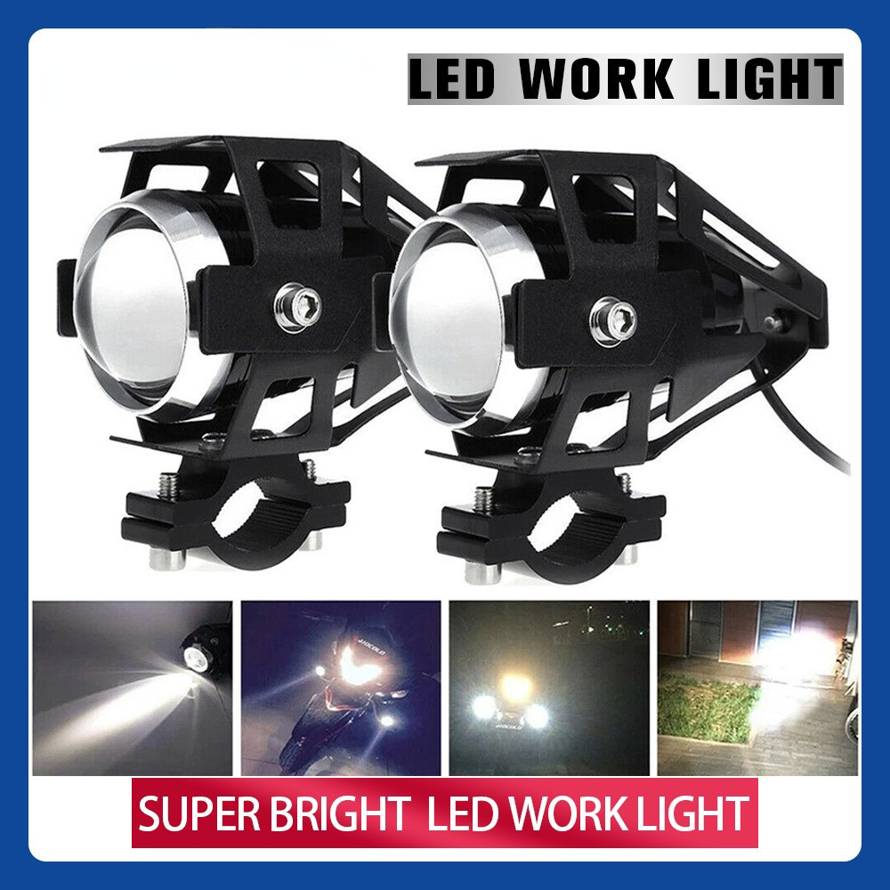 U5 125W 1 PCS LED Motorcycle Extra Bright Headlight High Power Spot ...