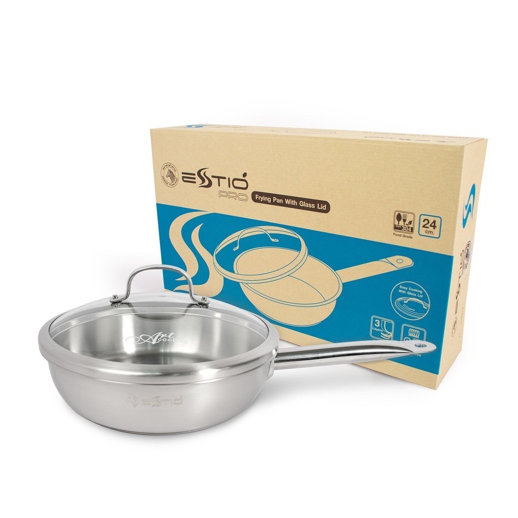 Zebra Estio Pro Frying Pan W/Glass Lid (24cm) | Shopee Malaysia