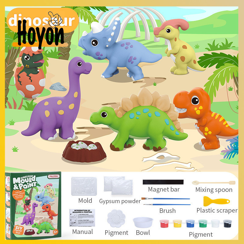 Children DIY 3D Gypsum Painting Kids Plaster Coloring Art Craft Mewarna ...