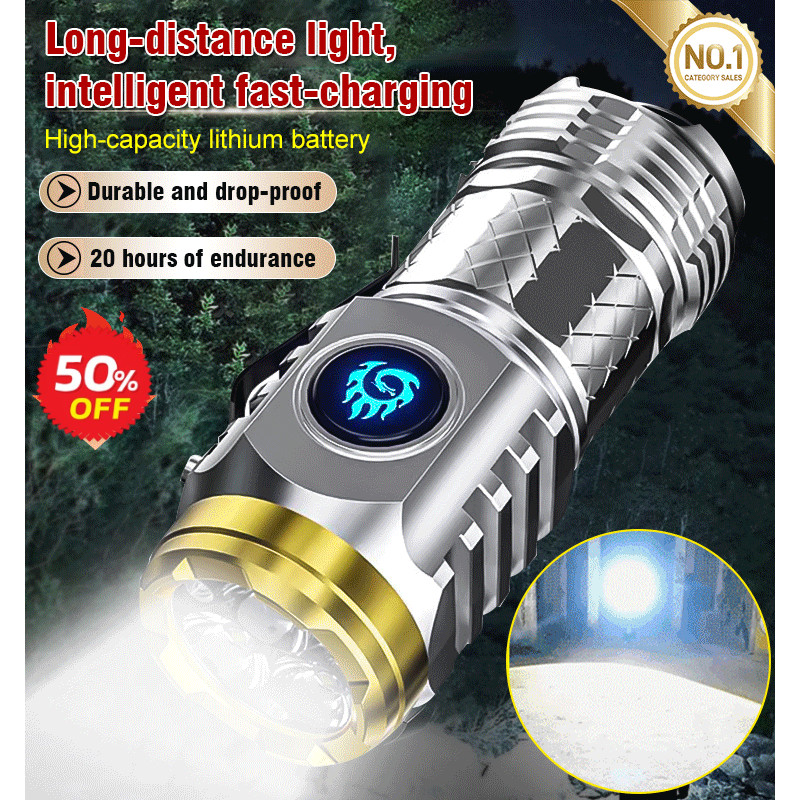 German Three-Eyed Monster Mini Flash Super Power Flashlight Super ...