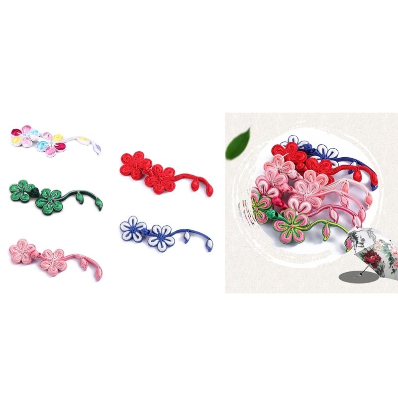 JJ* Flower Cheongsam Buttons Chinese Closure Button Chinese Frog ...