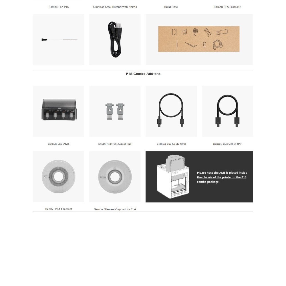 Bambu Lab P1 Series P1P / P1S / P1S Combo High Speed Printing FDM 3D ...