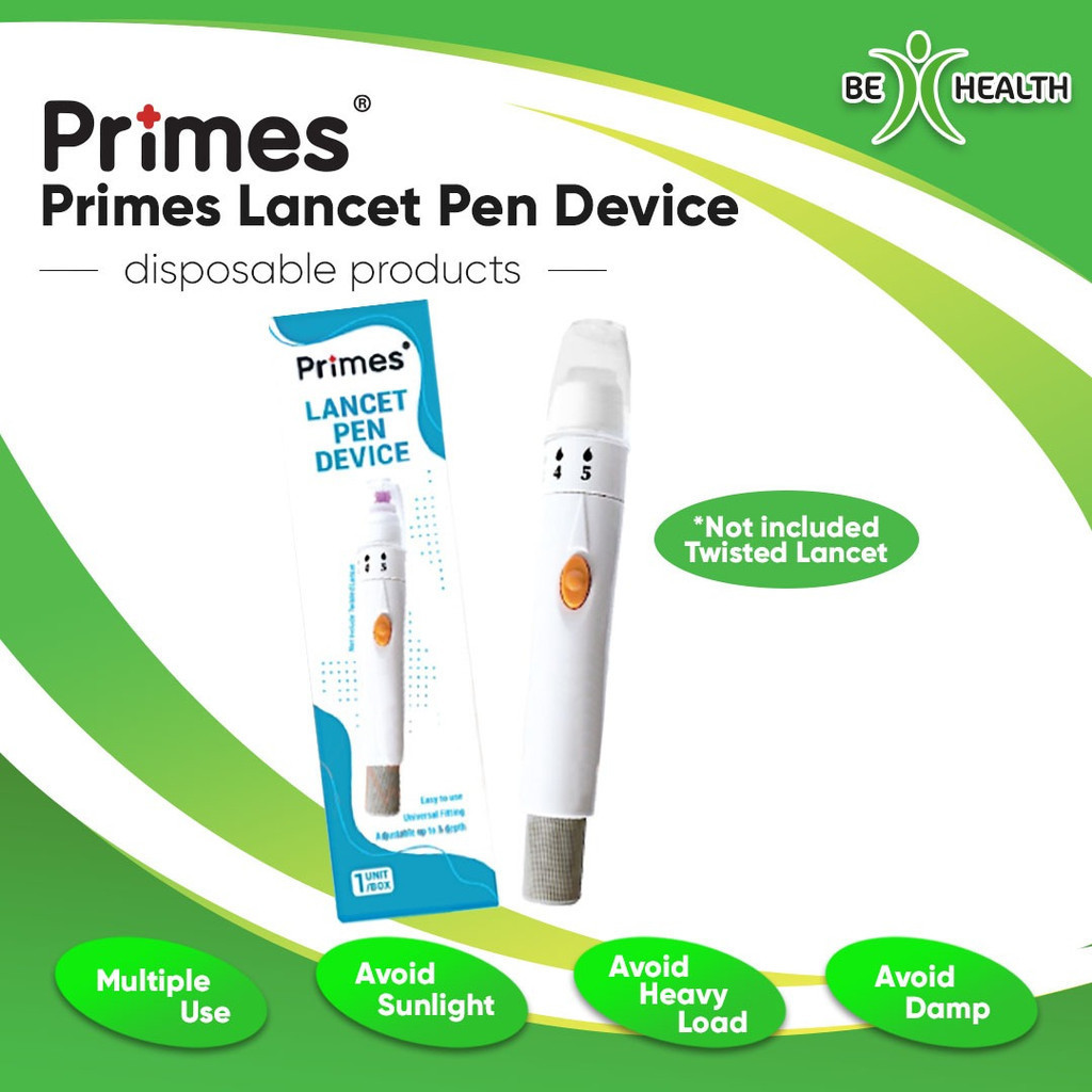 Primes Lancet Pen Device Diabetes 5 Adjustable Depth | Shopee Malaysia