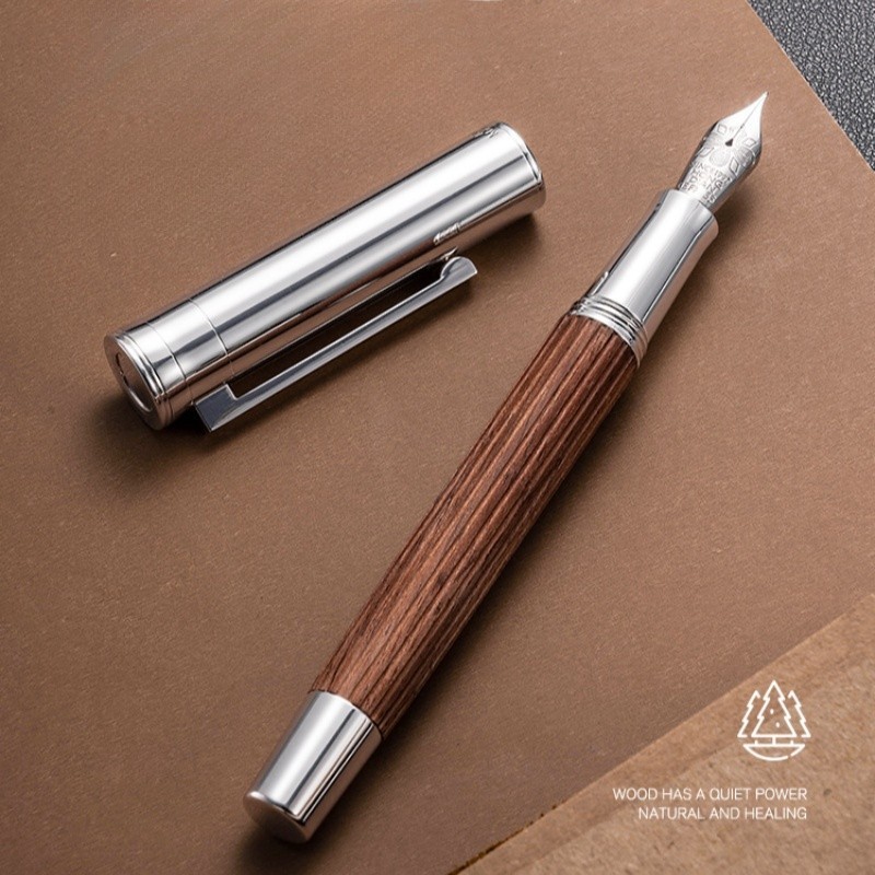 Hongdian Fountain Pen 1866 Wooden Pen Retro High-end with White Box ...