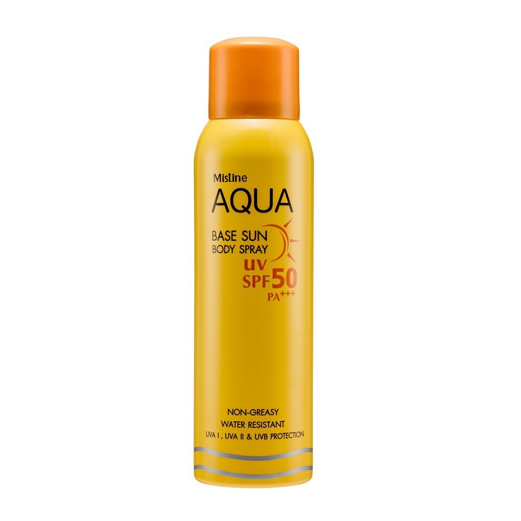 Mistine Aqua Base Sun Body Spray UV Spf50 pa++ | Shopee Malaysia