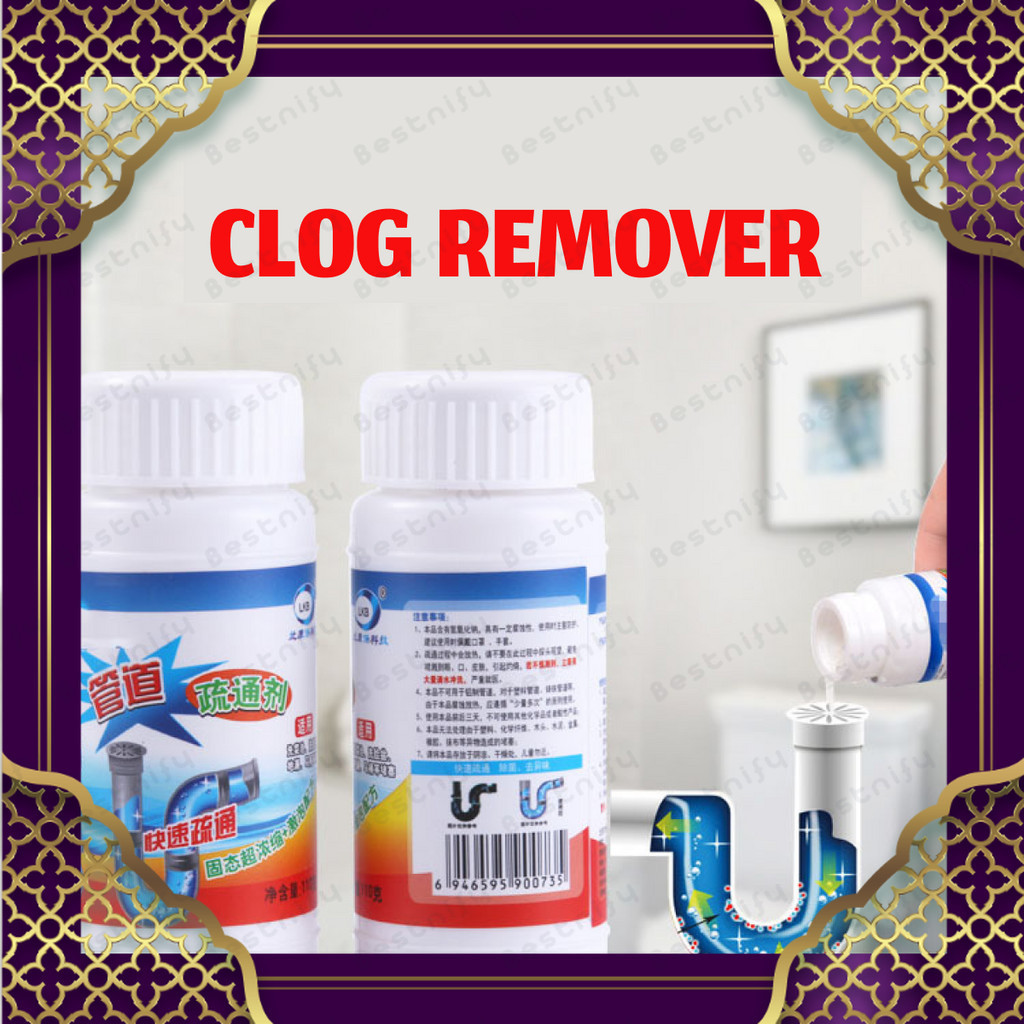Clog Remover Drain Pipe Basin Cleaner Clogged Drainage Remover Powder ...