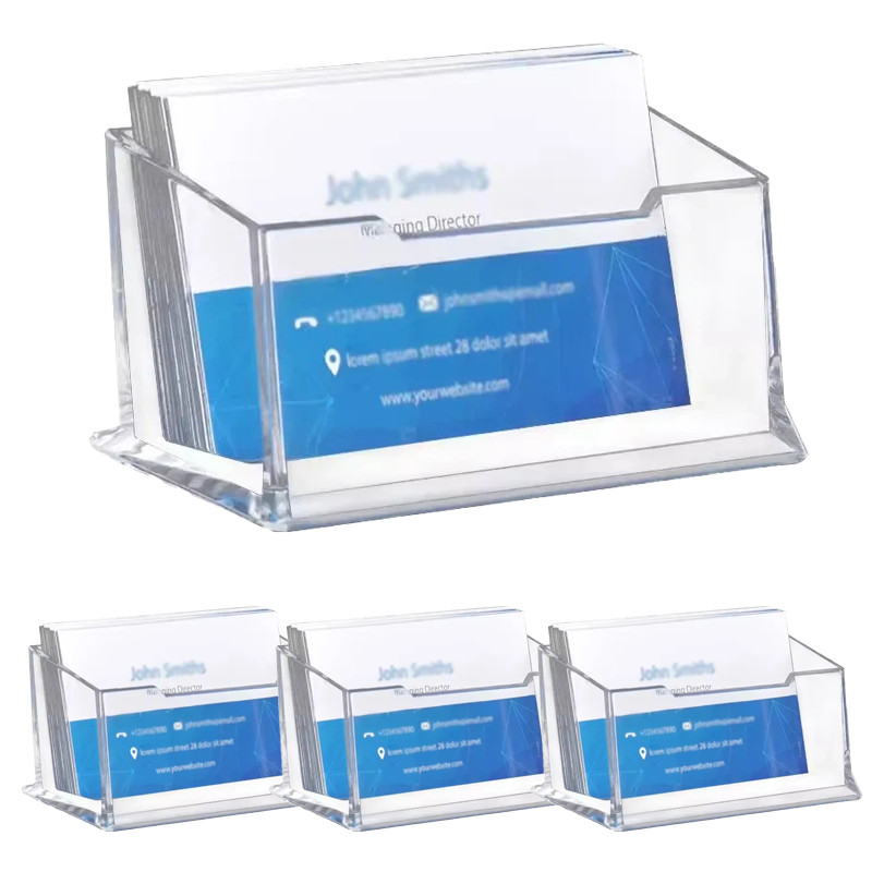Simple Desktop Acrylic Transparent Business Card Holder Clear Plastic ...