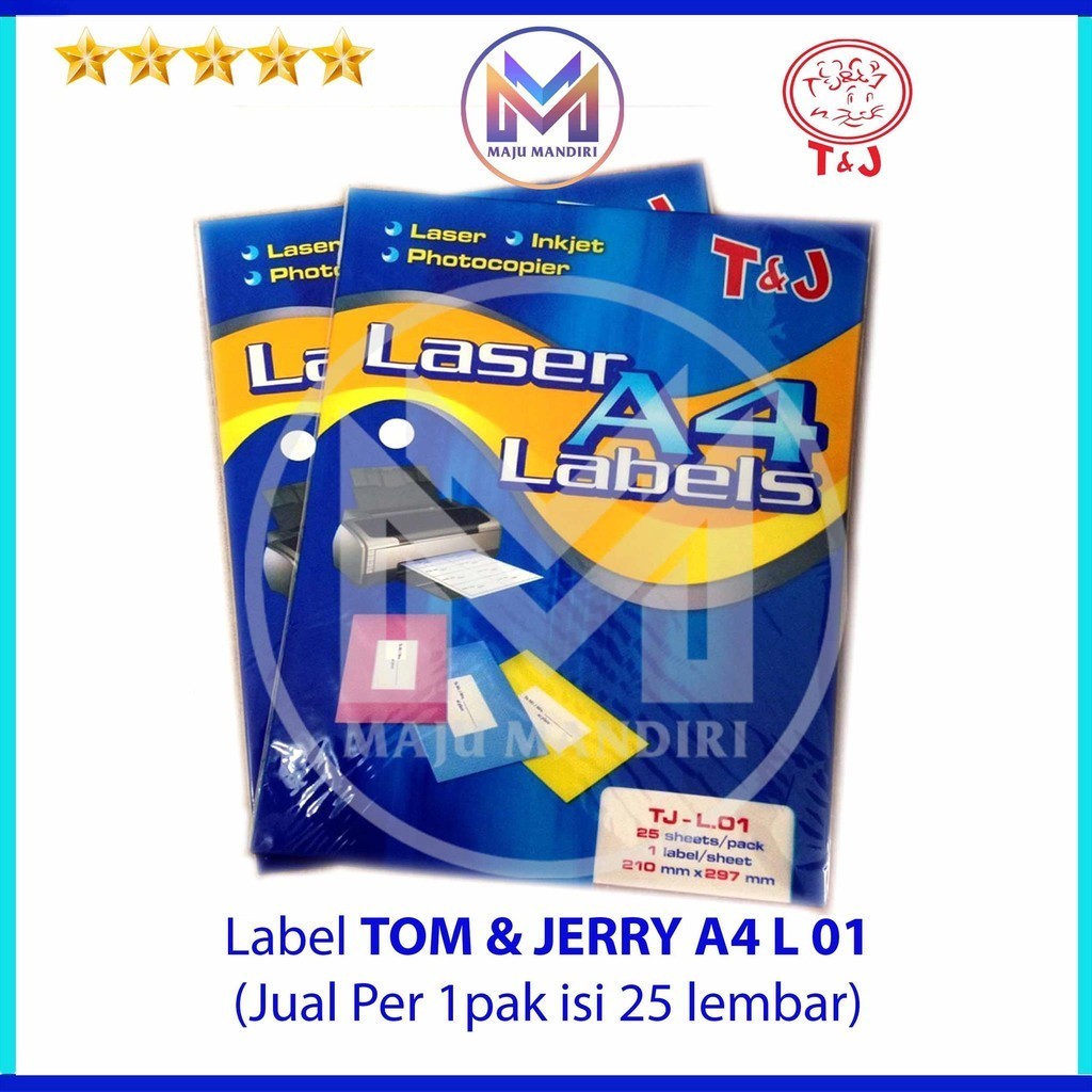 Tom & Jerry Sticker Labels A4 Size / Laser Label L 01 | Shopee Malaysia