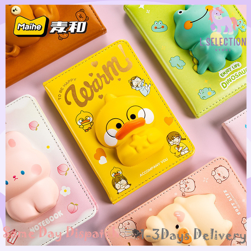 Quack-tastic Cute Duck Stress Relief A6 Notebook Students Slow Rebound ...