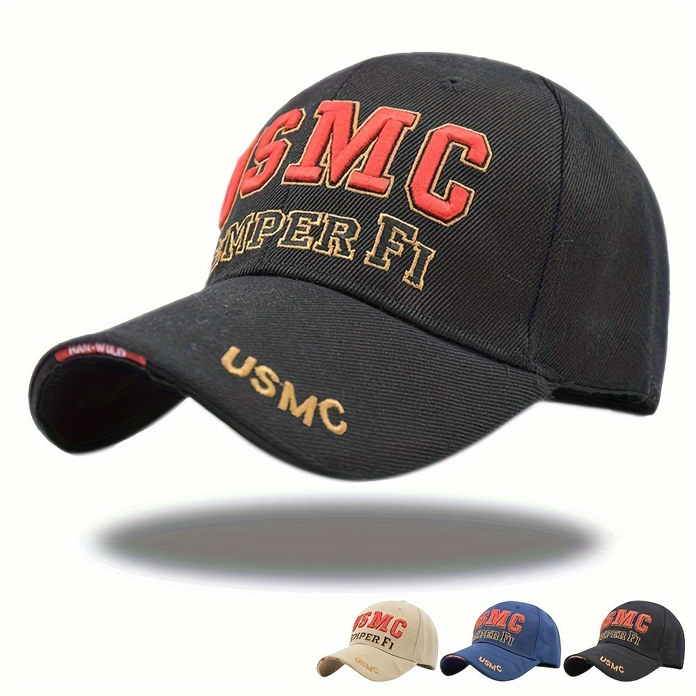 Baseball Cap 1pc USMC Baseball Cap, Breathable Tactical Embroidered ...