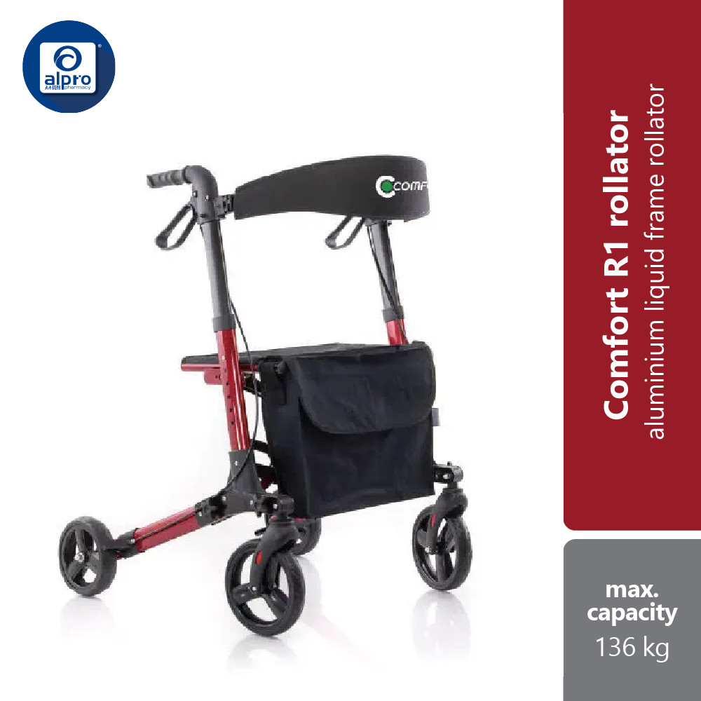 Comfort R1 Aluminium Liquid Frame Rollator | Total Weight: 7.5 Kg ...
