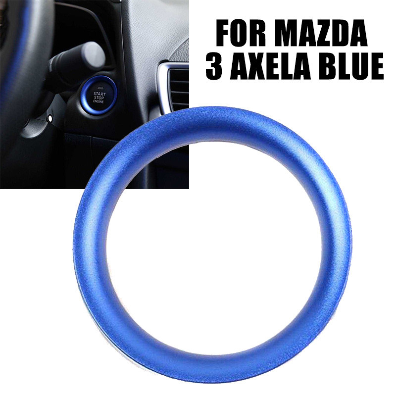 Engine Start Key Push Button Cover Trim Ring For Mazda 3 Axela M3 Blue ...