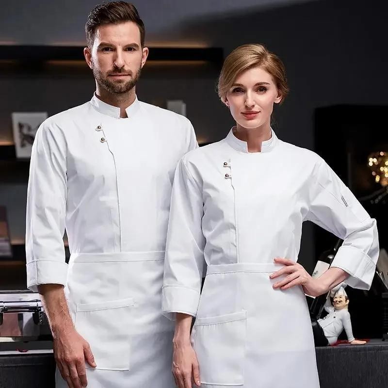 Long-sleeved Hotel Western Chef Uniform Food Catering Kitchen ...