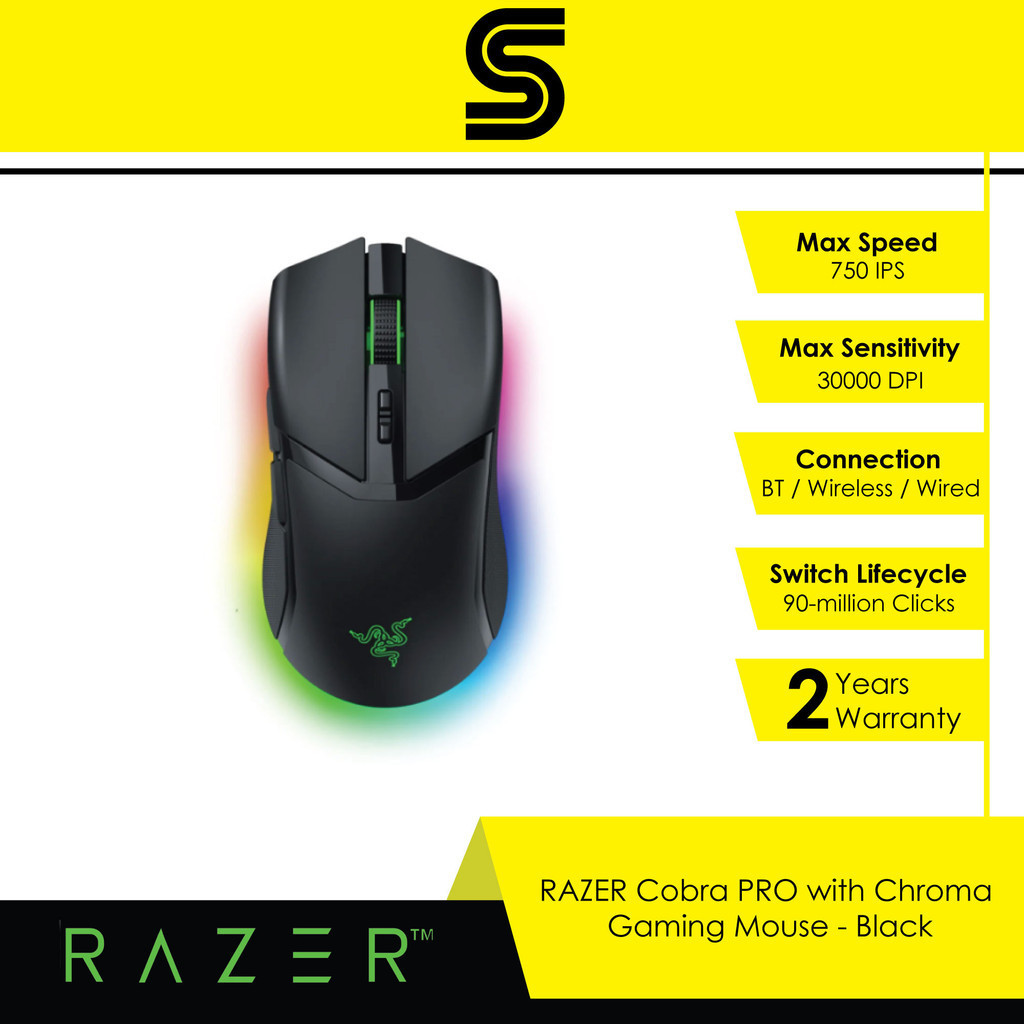 RAZER Cobra PRO with Chroma Gaming Mouse - Black | Shopee Malaysia