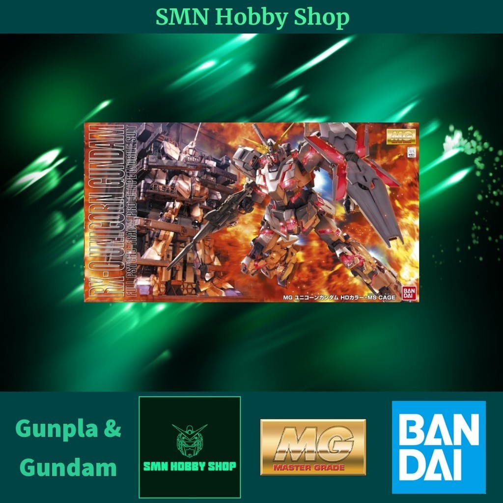 MG 1/100 RX-0 Unicorn Gundam HD Color + MS Cage Gunpla Gundam Toys ...
