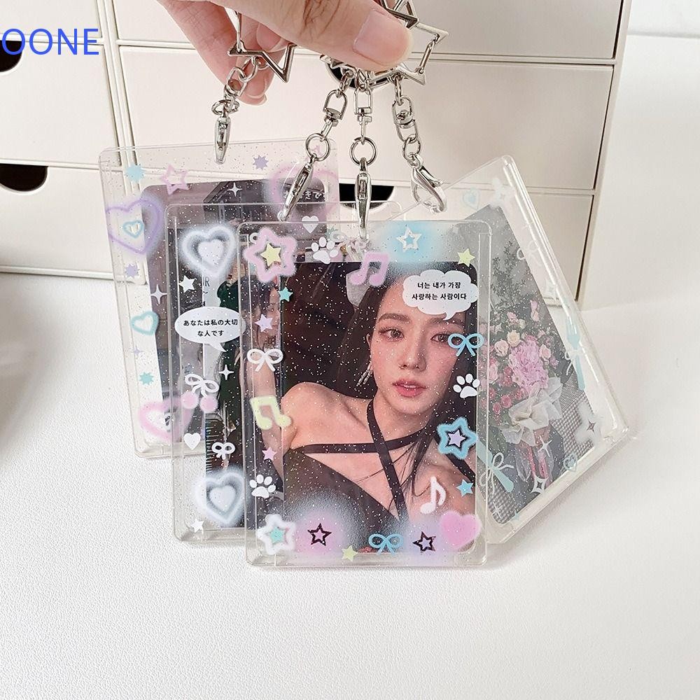 OONE Acrylic Photocard Holder, 2.7x4.1 Inch Transparent Photo Card Case ...