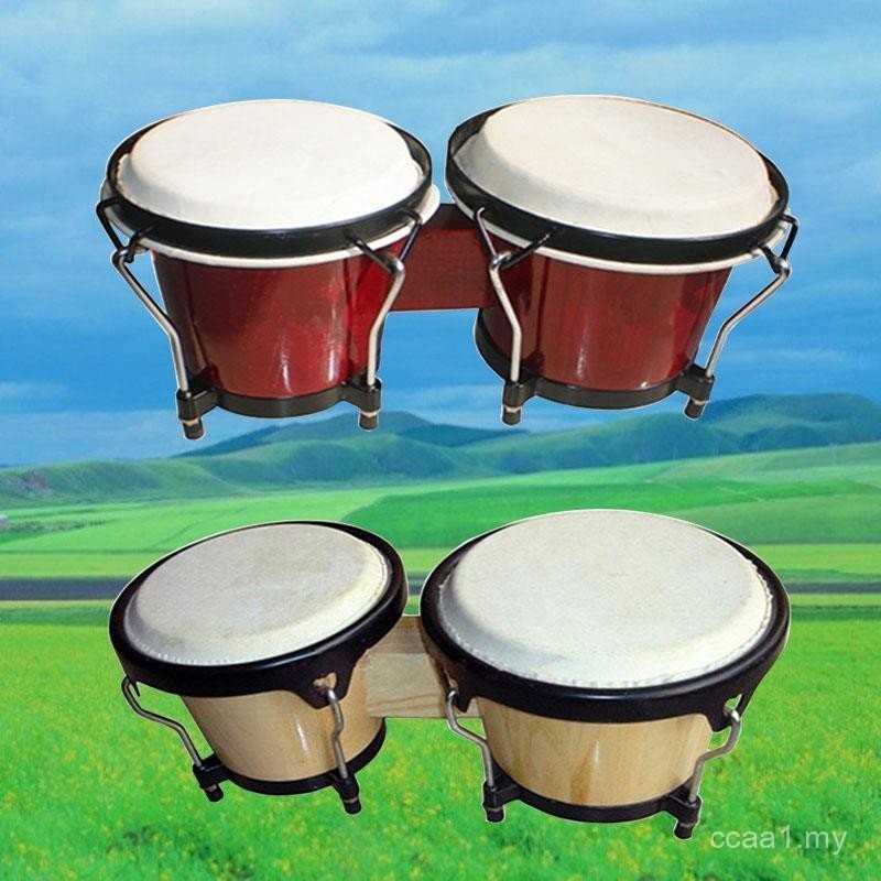 Olf Percussion Instrument Bongo Bongo Drum 20cm+23cm Tambourine Western ...