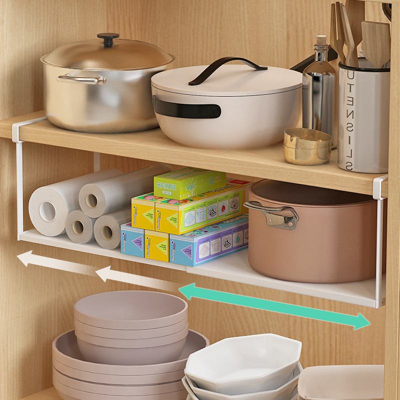 Under the Kitchen Cabinet Rack Partition Hanging Basket Hanging Cabinet ...