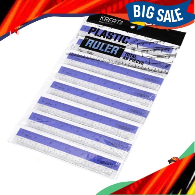 (8pcs) Pembaris Plastik, Pembaris Pendek Kreati Plastic Ruler 15cm (8 ...