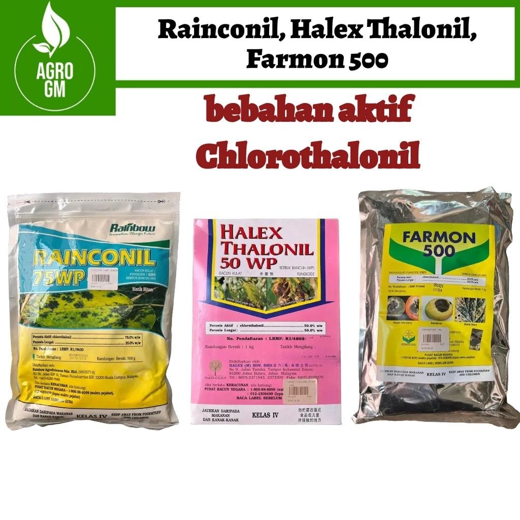 Rainconil Halex Thalonil Farmon 500 Chlorothalonil Racun Kulat Durian ...