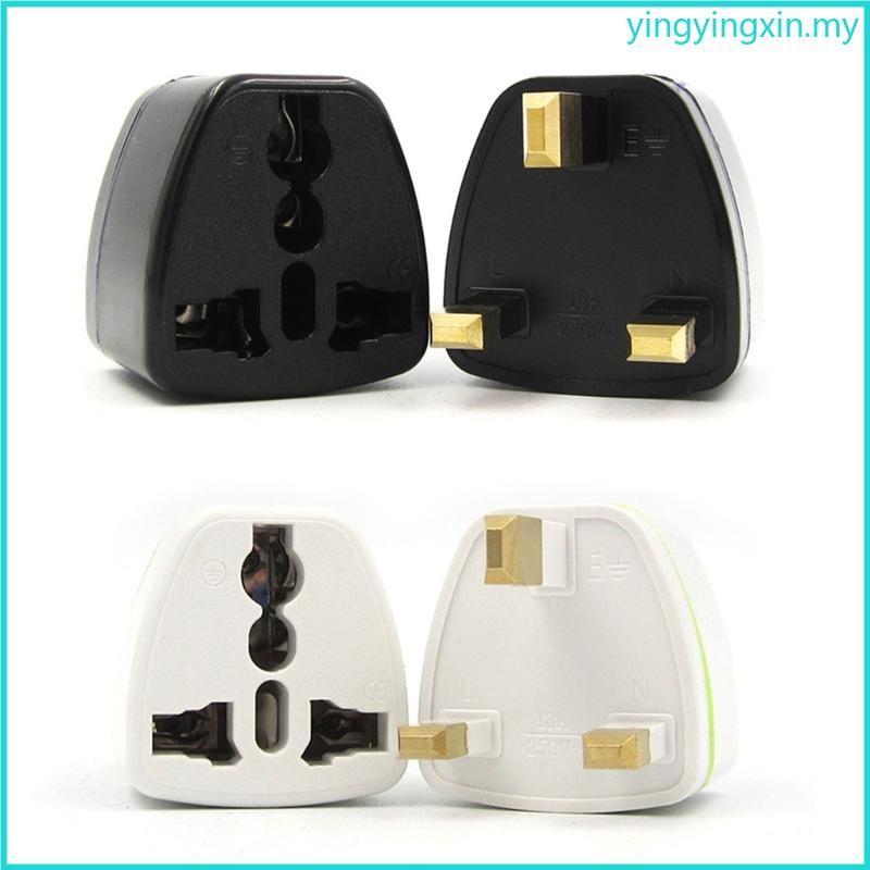 YIN Portable UK Plug Adapter British Travel Power Plug Adapter 3Pin ...