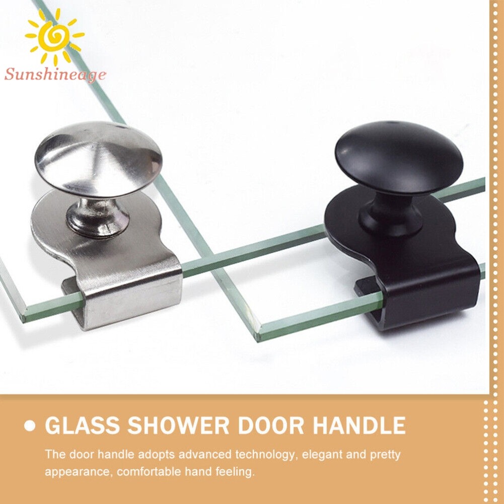 【SUNSHINEAGE】Glass Sliding Door Clamp Clip Pull Handle Knob for 5-8mm ...