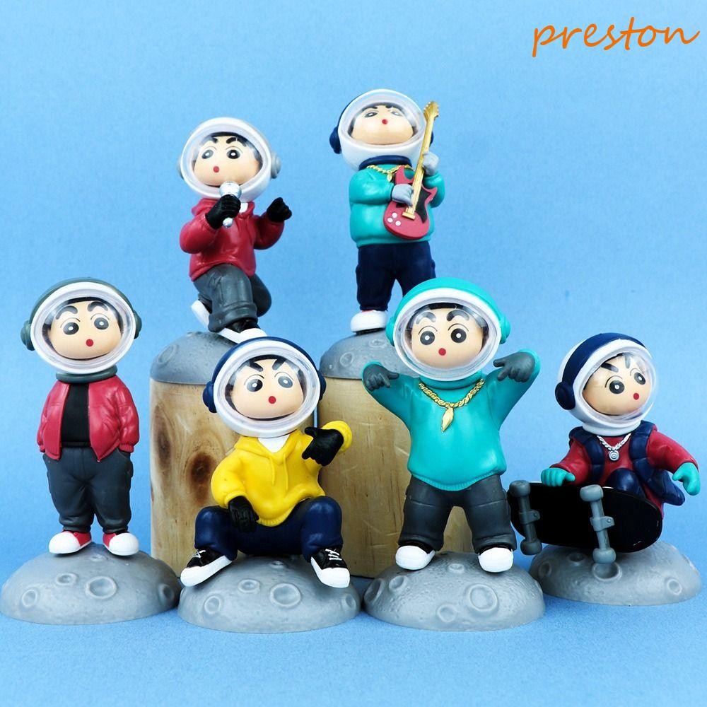 PRESTON 6pcs/set Shinnosuke Nohara Figure Toy, PVC Statue Doraemon ...