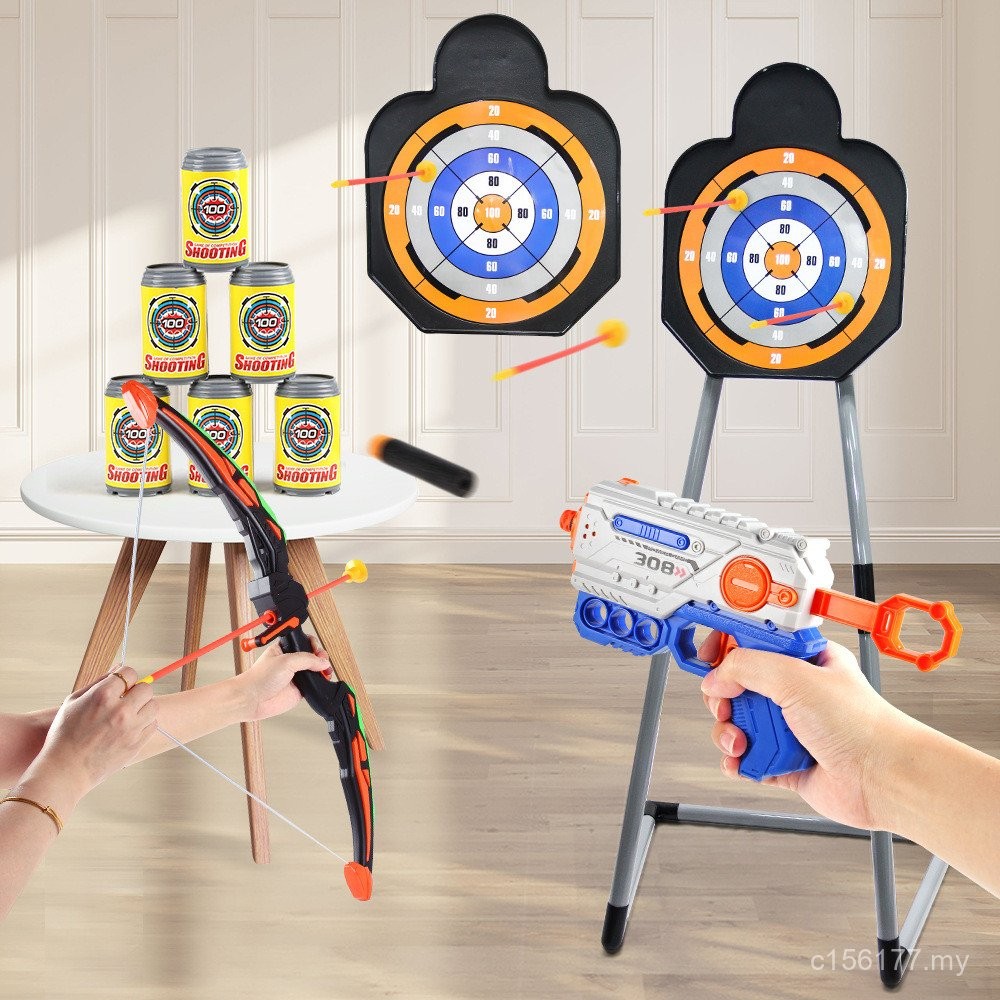 Children Bow Arrow Toy Bracket Target Slingshot Shooting Quiver Arrow ...