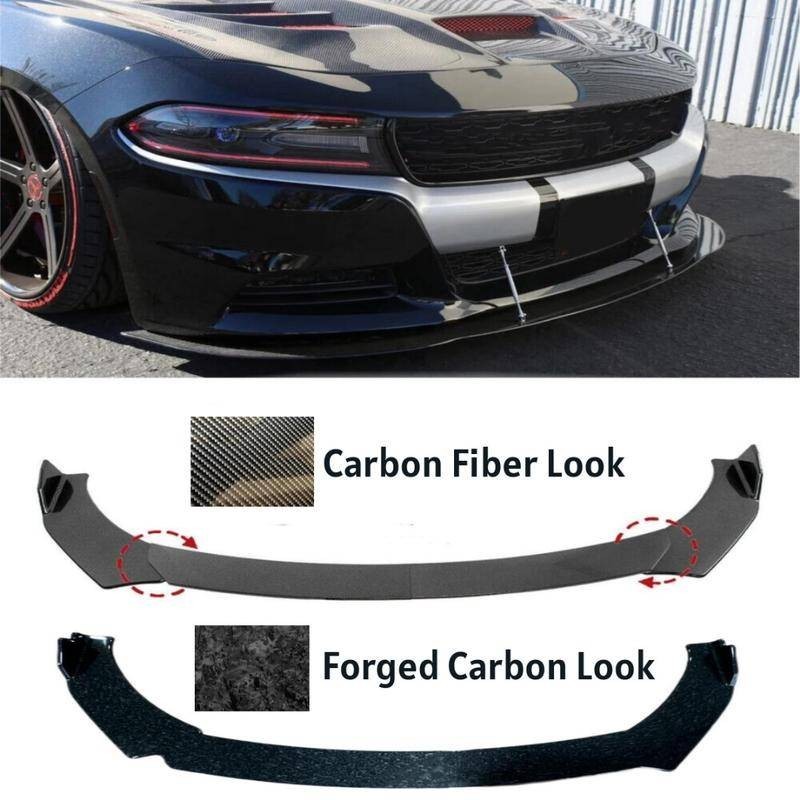 Forged Carbon Car Universal Front Bumper Diffuser Lip Wrap Angle ...