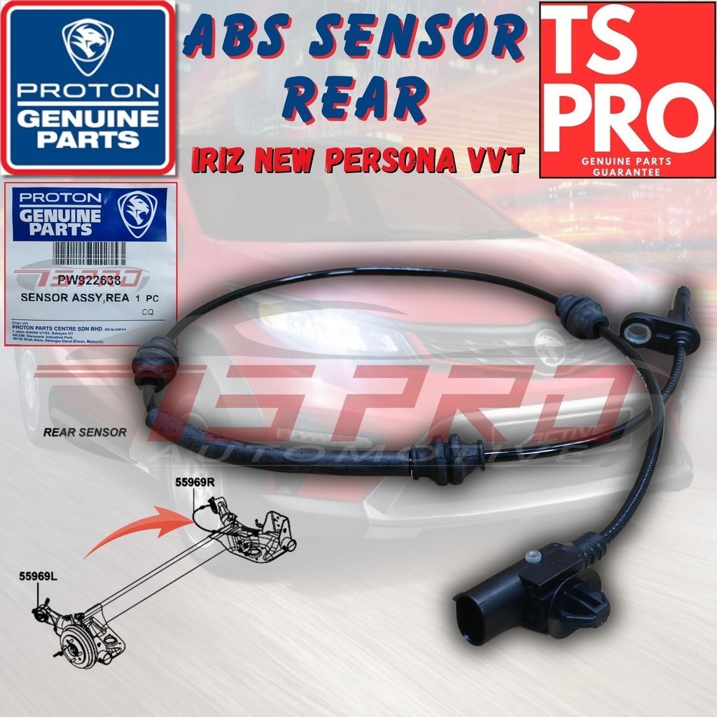 Proton Iriz New Persona VVT Genuine Rear Wheel Tyre ABS Sensor Depan ...