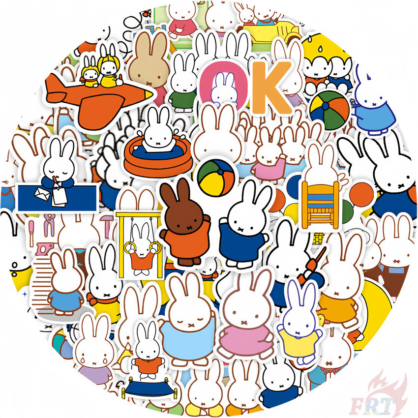 85Pcs/Set Miffy Stickers Fashion DIY Decals Doodle Stickers | Shopee ...