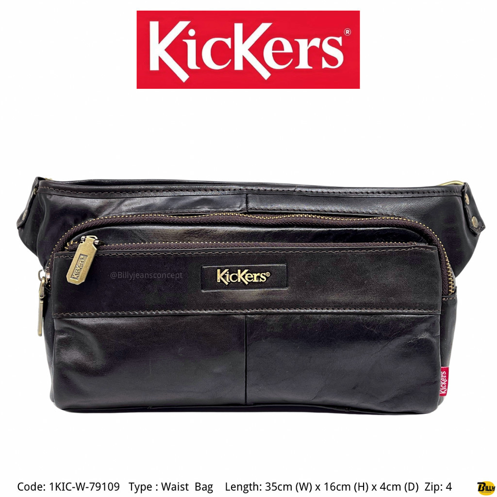 KICKERS Brand Men’s Genuine Leather Waist Bag ( 1KIC-W-79109 ) | Shopee ...