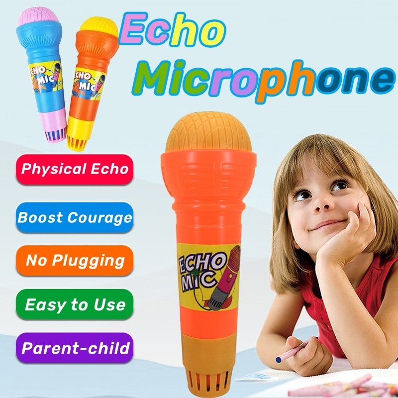 Plastic Echo Microphone Mic Voice Changer Toy Kids Music Toys Birthday ...
