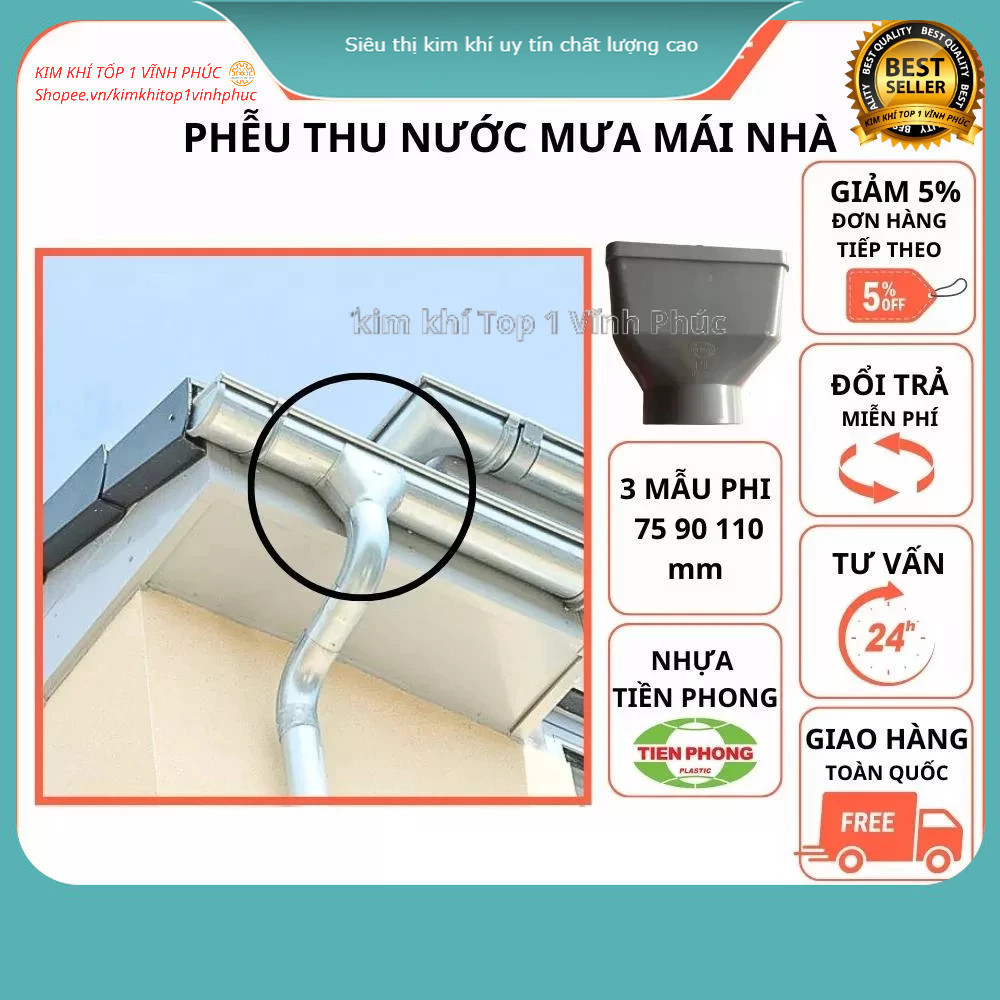 Roof rainwater collection funnel, pvc gutter collection funnel | Shopee ...