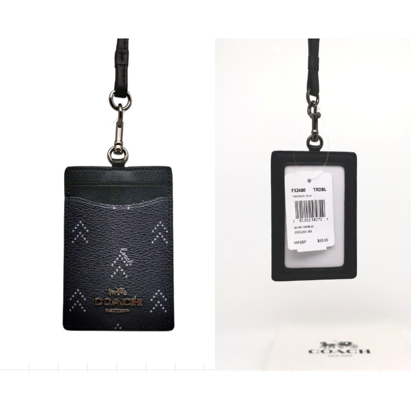 Coach Metal Logo Card Holder ID Lanyard New style Name Tags Staff ID ...