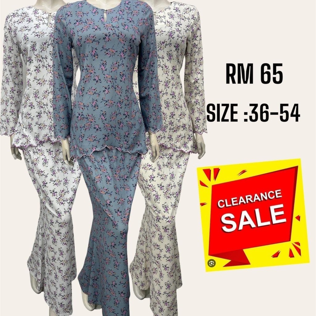 KURUNG FISHTAIL IRONELESS DAN KAIN DUYUNG PLUS SIZE [ SIZE: 36-54 ] | Shopee Malaysia