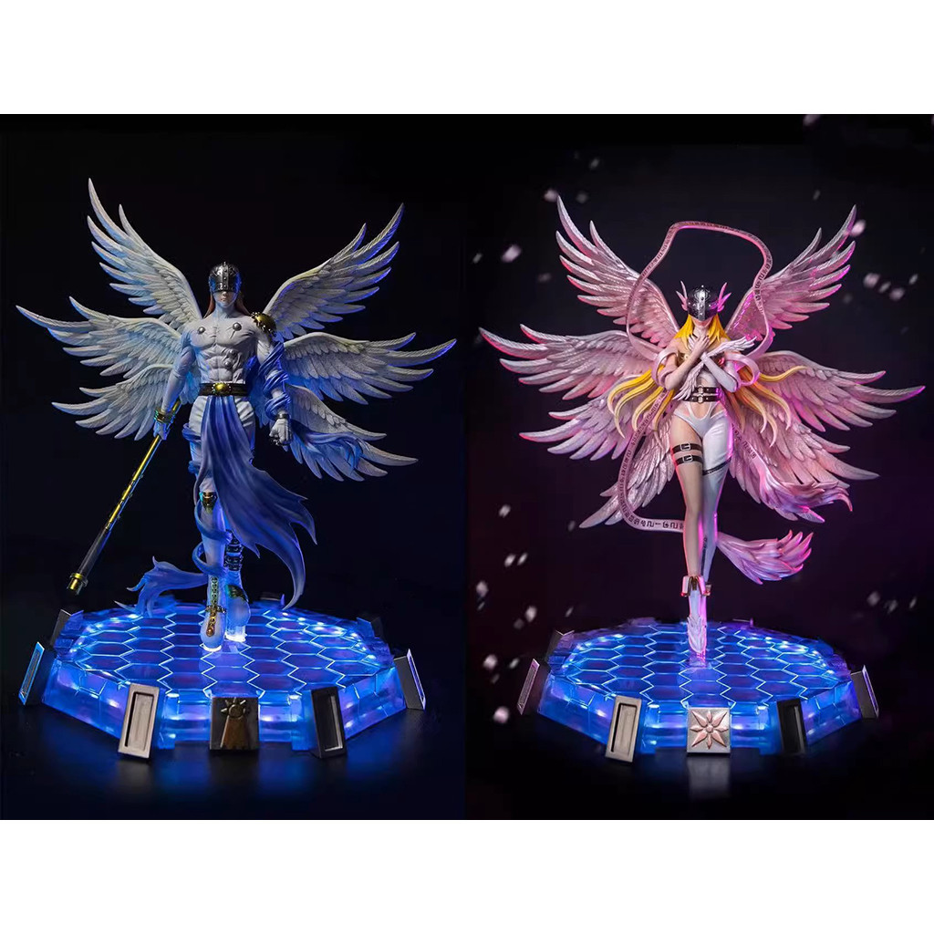 Anime Digimon Adventure Angemon Angewomon Holy Angemon Figures Statue ...