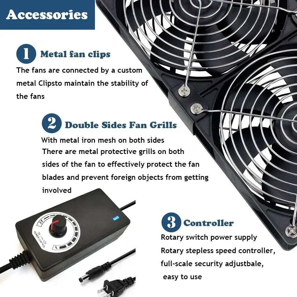 3000RPM Cooling Fan with Controller 120mm 12V 220V Router Fan Cooling ...