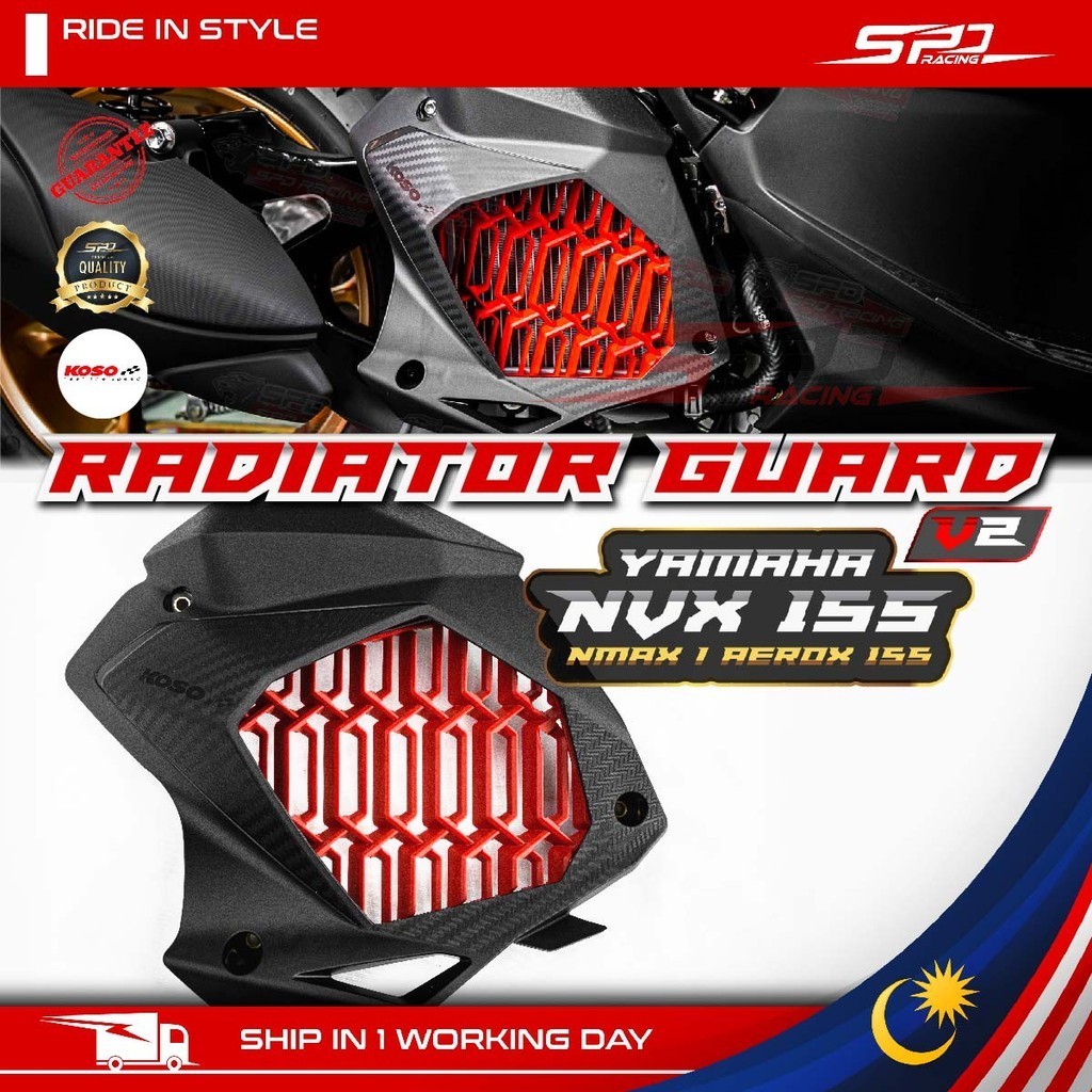 NVX Radiator Cover KOSO 100 % ORIGINAL For YAMAHA NVX 155 V2 | Shopee ...
