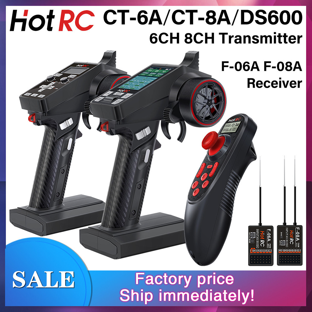 HotRC Transmitter CT-6A CT-8A DS600 6CH 8CH 2.4GHz Radio System Remote ...